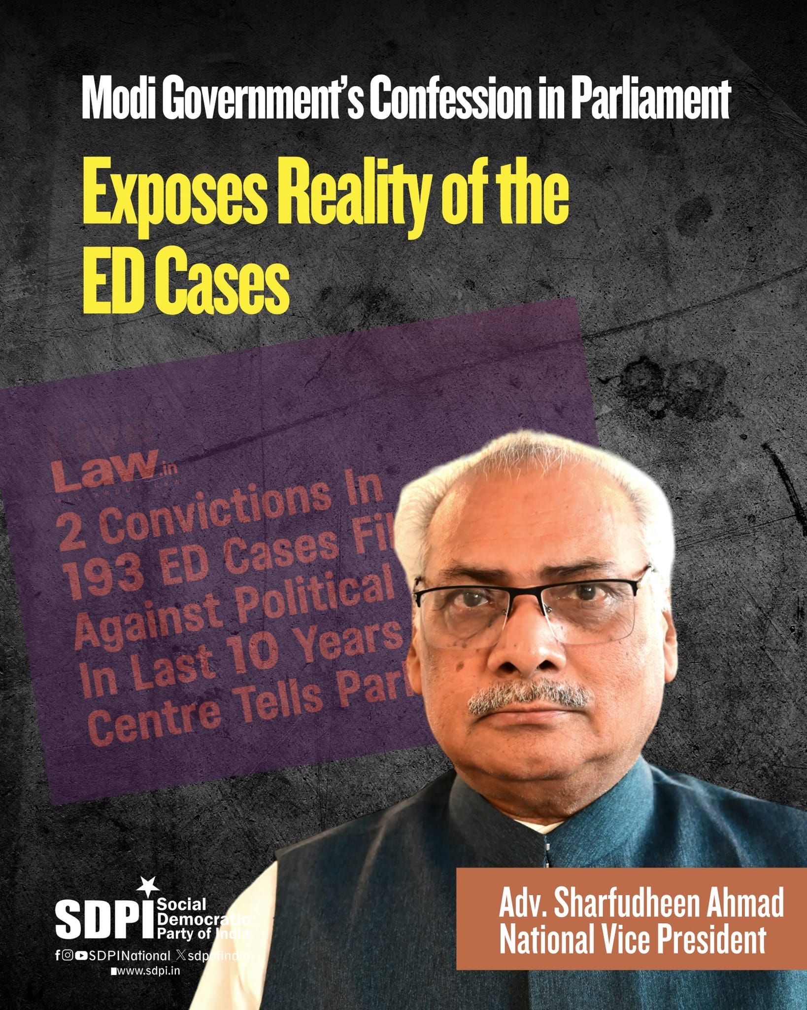 Modi Government’s Confession in Parliament Exposes Reality of the ED ...